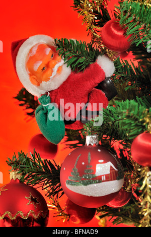Christmass balls hanging in a christmas tree Stock Photo - Alamy