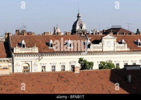 Rooftops and old architecture in Arad Romania Stock Photo - Alamy