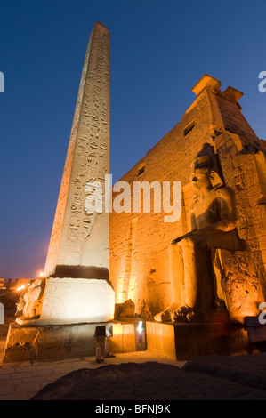 The remaining obelisk at Luxor Temple Pylon, Egypt photographed by ...