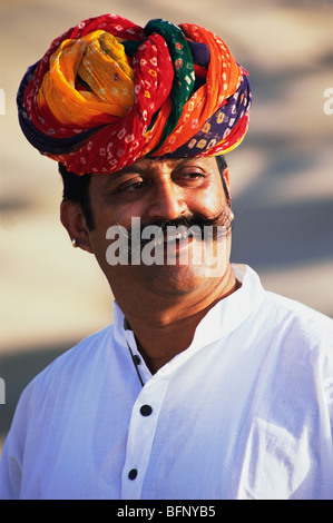 Pushkar fair, Portrait of an rajasthani rajput male with beard and ...