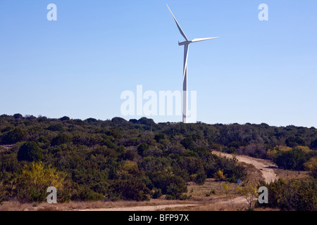 McCamey, Texas - USA. Wind turbines near McCamey, Texas. The area is ...