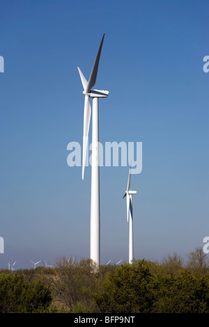 McCamey, Texas - USA. Wind turbines near McCamey, Texas. The area is ...