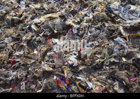 Plastic garbage at Dadar beach, Bombay Mumbai, Maharashtra, India, Asia ...