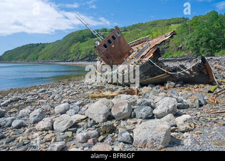 The wreck of the Dayspring at Lower Diabaig Scotland Stock Photo - Alamy