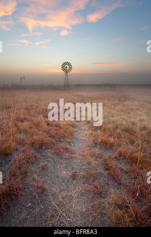 Windmill on sunset Stock Photo - Alamy