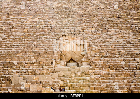 Khafre Chephren Pyramid at Giza with remaining Tura Limestone cap Stock ...