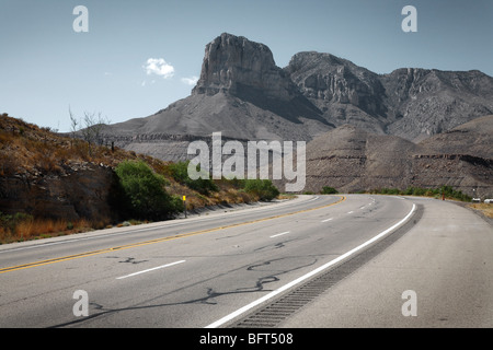 Mountain range, Guadalupe Peak, Salt Flats Stock Photo - Alamy