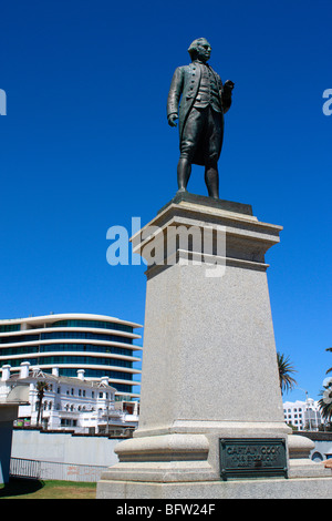 Bronze statue sculpture of explorer Captain James Cook by John Tweed ...