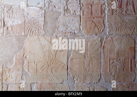 Scene of the Punt reliefs from the middle colonnade at the Temple of ...