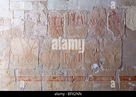 Scene of the Punt reliefs from the middle colonnade at the Temple of ...