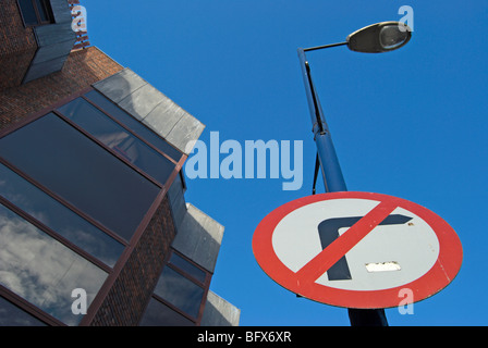 Sign indicating no right turn except for buses taxis and cycles in ...