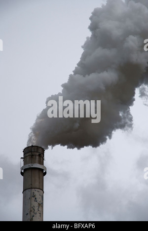 Steam plume from chimney Stock Photo - Alamy