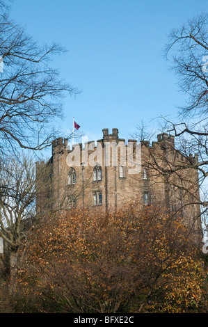 Durham Castle keep. The castle is home to University College a ...