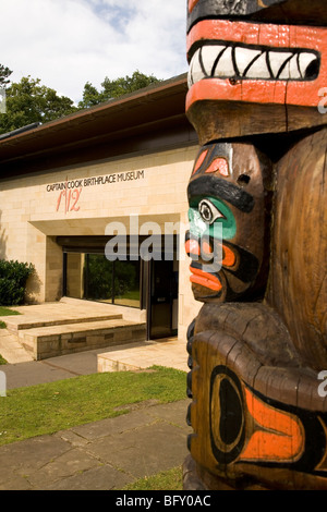 Entrance to Captain Cook birthplace museum, Marton, Middlesbrough Stock ...