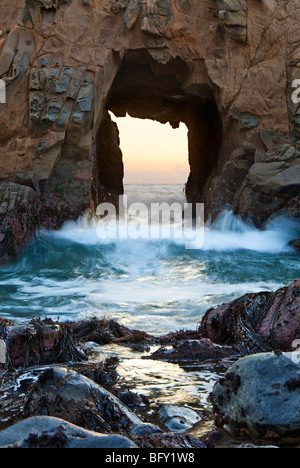 Low Eroded Rock Big Sur Coastline California United States of America ...