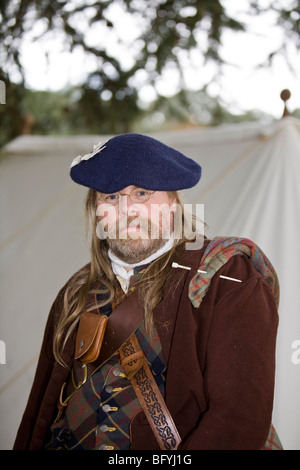 Jacobite fighter from the mid 18th century in highland costume at ...