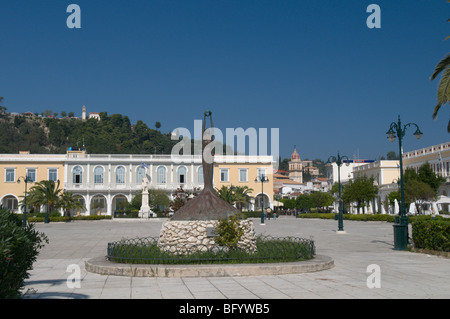 zante town zakynthos solomos square statue of liberty . zante tow ...