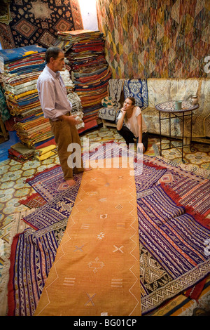 Colorful Rugs in Chefchaouen, Morocco, Africa Stock Photo - Alamy