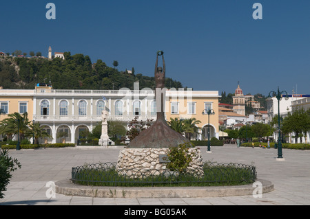 zante town zakynthos solomos square statue of liberty . zante tow ...
