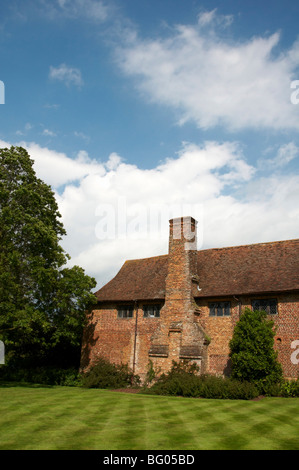 old countryside house with brick chimney and wooden roof Stock Photo ...
