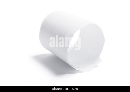ripped white paper with rolled edges on blue background Stock Photo - Alamy