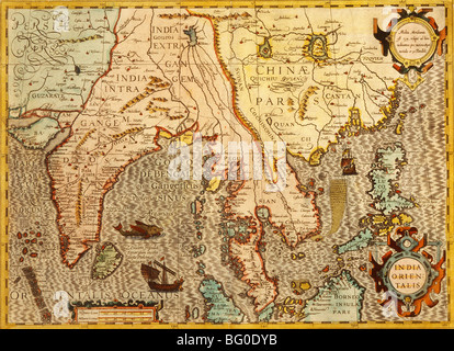 Old map of Asia Stock Photo - Alamy