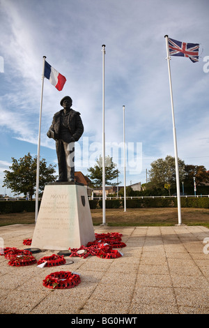 Statue of General Montgomery in Colleville Montgomery site of the beach ...