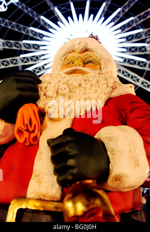 Santa Claus at the Winter Wonderland fair in London Stock Photo - Alamy