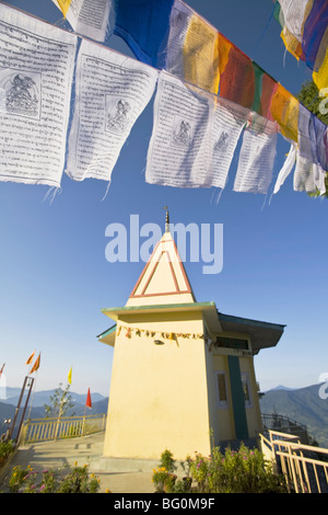 India, Sikkim, Gangtok, Ganesh Tok viewpoint, View of Kanchenjunga ...