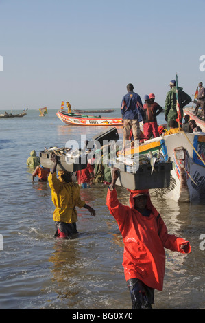 Fishing boats (pirogues), Mbour Fish Market, Mbour, Senegal, West ...
