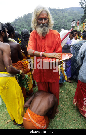 Fire walking in the village of Manjacombi in the South India state of ...