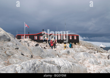 Antarctica, Port Lockroy British base museum, kitchen, 1950s tinned ...