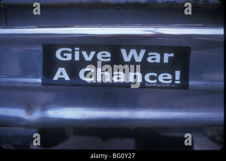 Bumper sticker, war, Iraq Stock Photo - Alamy
