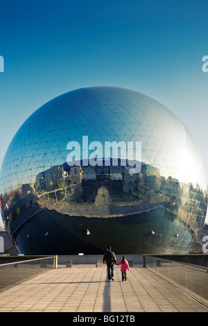 France, Paris, La Villette, sphere cinema La Geode Stock Photo - Alamy