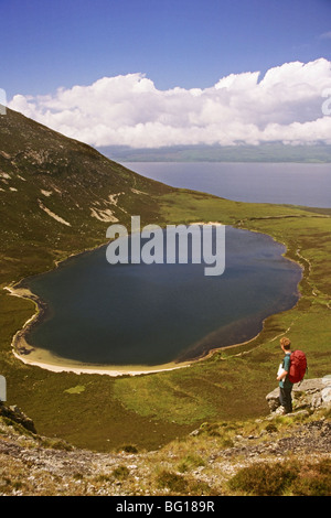 The Coire Fhionn Lochan near Lochranza on the Isle of Arran Stock Photo ...
