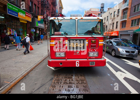 Chinatown Firetruck in Chinatown in Manhattan, New York City Stock ...