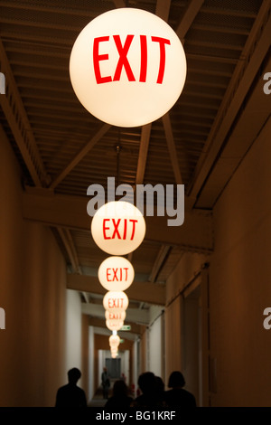 Emergency exit sign in Berlin Central Station, the main railway station ...
