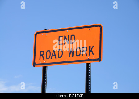 End construction sign Stock Photo: 10799312 - Alamy