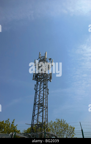 Radio and TV Antenna Mask Tower Transmitter Microwave Dish Stock Photo ...