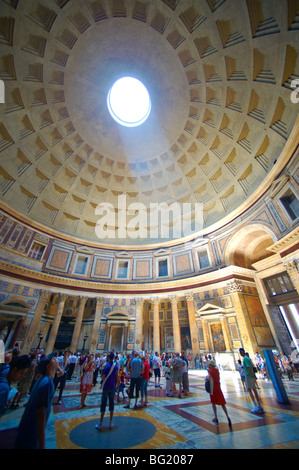 Pantheon Rome interior of famous and beautiful building. Altar and ...