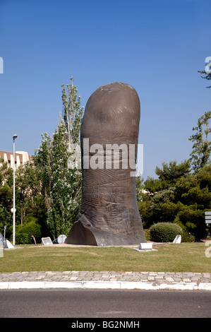 Giant Thumb Sculpture by Artist César Baldaccini, on Traffic Roundabout ...