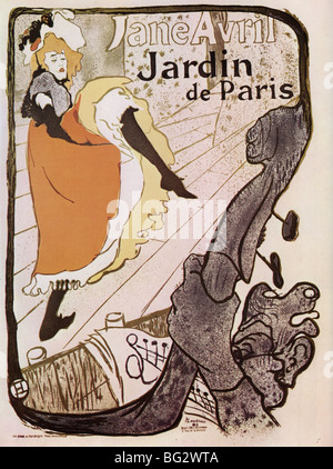 'Jane Avril at the Jardin de Paris', 1893. Artist: Henri de Toulouse ...