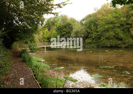 Footbridge over the River Kennet at Chilton Foliat near Hungerford ...