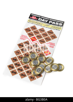 Token Fare for the Toronto Transit Commission TTC system, public bus ...