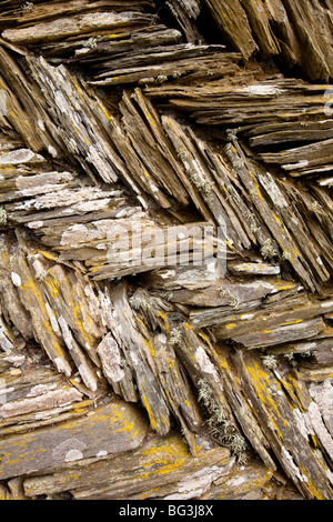 Cornish slate [dry stone wall], Cornwall, England, UK Stock Photo - Alamy