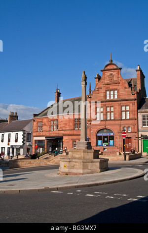 Mercat Cross, Melrose Town Centre, Borders, Scotland, UK Stock Photo ...
