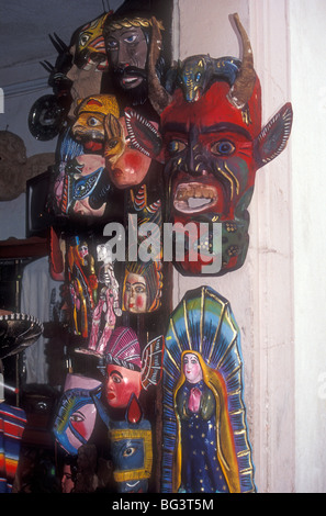 Mexican wooden ceremonial masks for sale in San Miguel de Allende ...