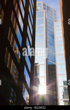 Sun reflecting off of a Skyscraper in Downtown Toronto Canada Stock ...