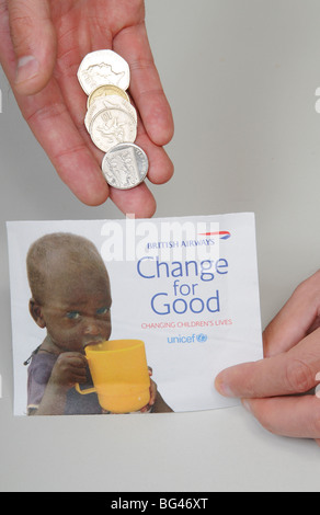 Charity collection envelope Change For Good a British Airways company ...