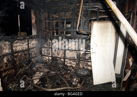 fire destroyed office reception area Stock Photo - Alamy